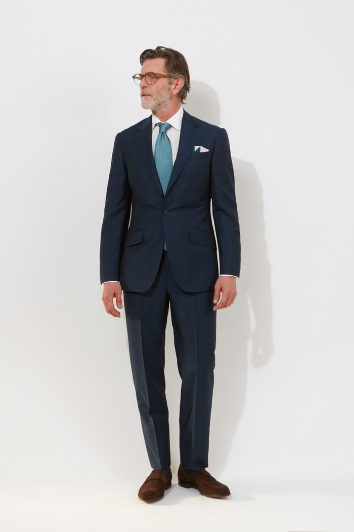 Chapman Suit - Ocean Blue Wool & Mohair Blend